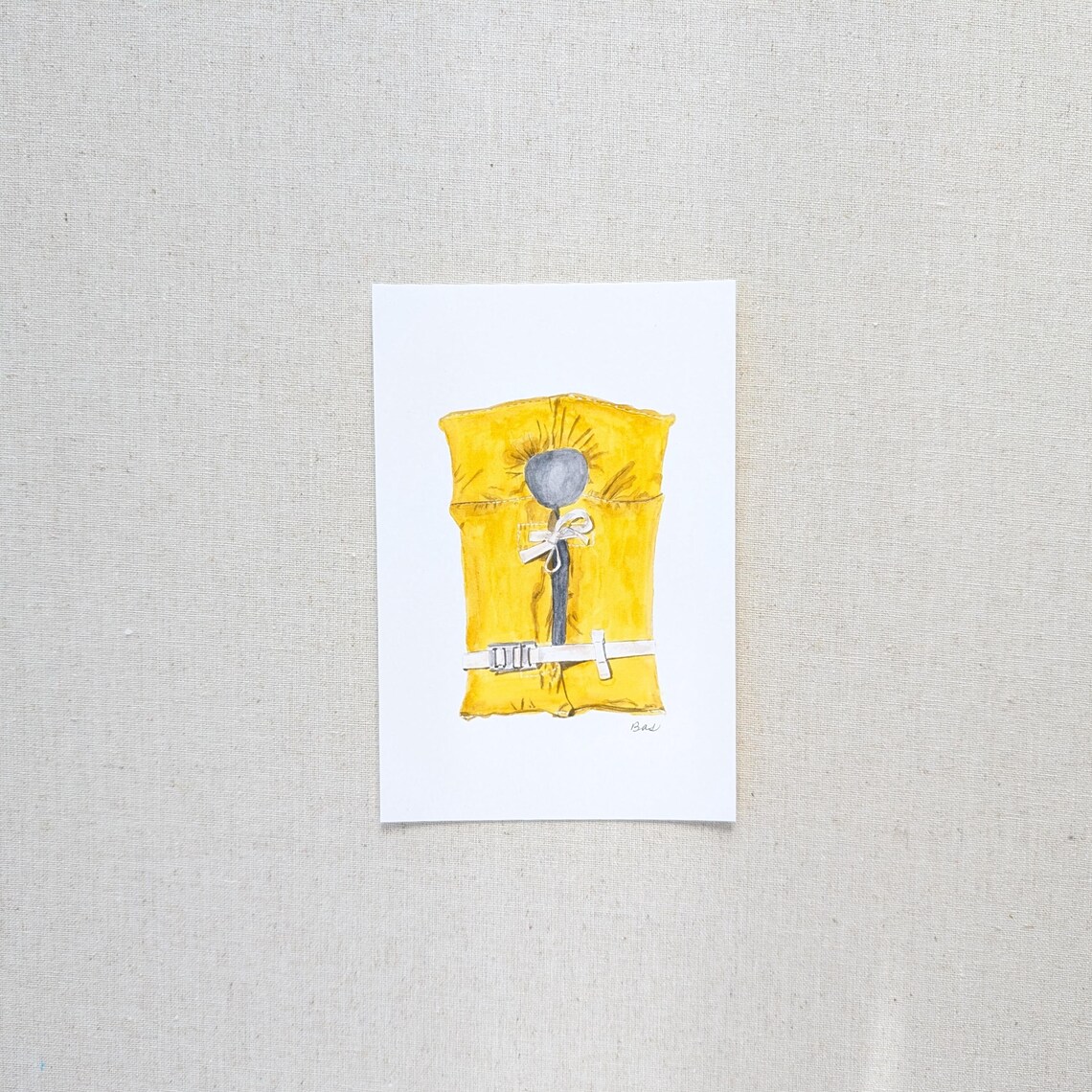 ART PRINT: Original Watercolor Life Jacket Art Print, Coastal Wall ...