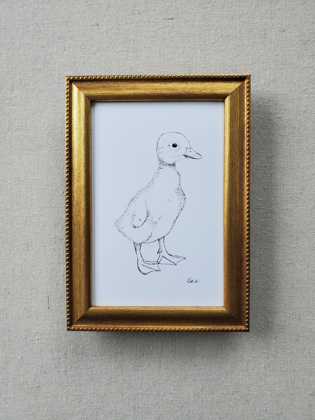 ART PRINT: Black Ink Duckling Art Print, Art Print, Original Ink Art ...