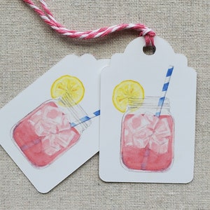 Lemonade Gift Tags, Pink Lemonade Tags, All Occassion Gift Tags, Gift ...