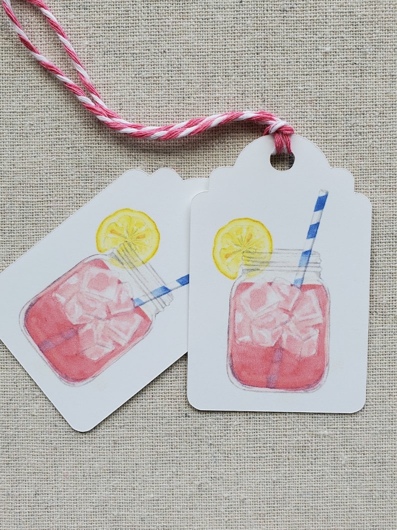 Lemonade Gift Tags, Pink Lemonade Tags, All Occassion Gift Tags, Gift ...