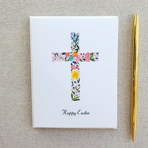 Easter Greeting Card, Single Easter Folded Note Card, Happy Easter Note ...