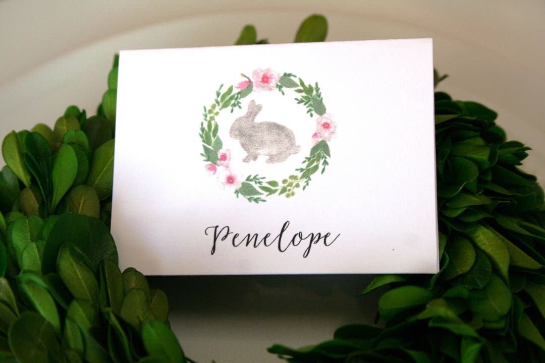 Easter Place Cards, Set of 12 Easter Dinner Place Cards, Watercolor ...