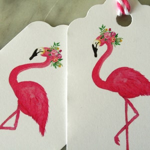 Pink Flamingo Gift Tags, All Occassion Gift Tags, Gift Tags, Tags ...