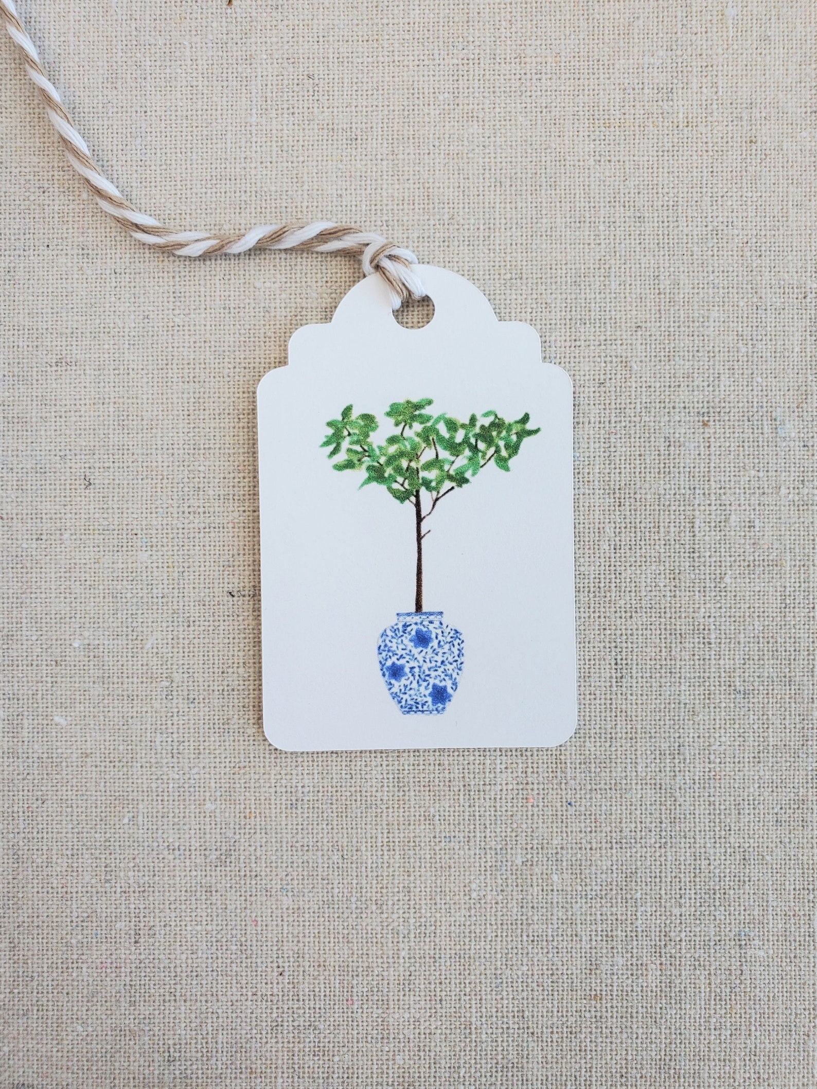 All Occasion Gift Tags, Original Watercolor Small Tree Present Labels ...
