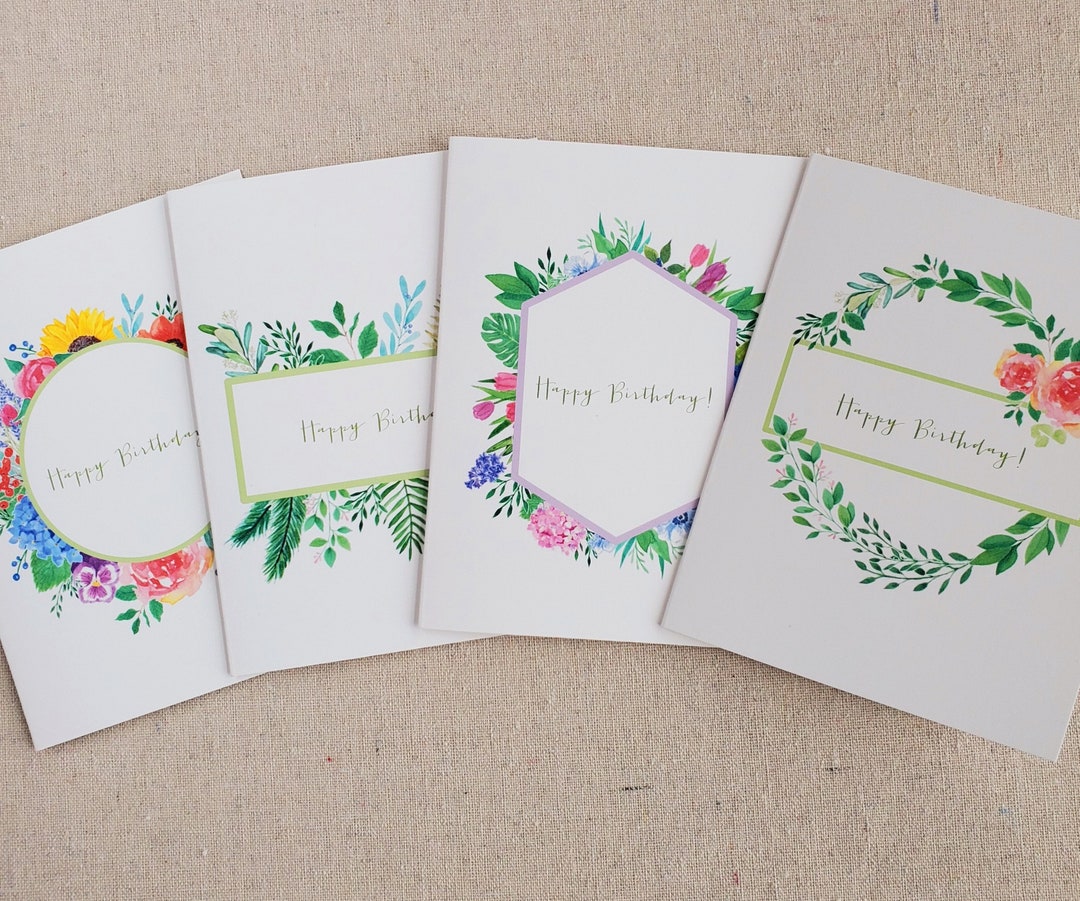 Birthday Note Card Set, Set of 8, Variety Pack of Birthday Cards ...