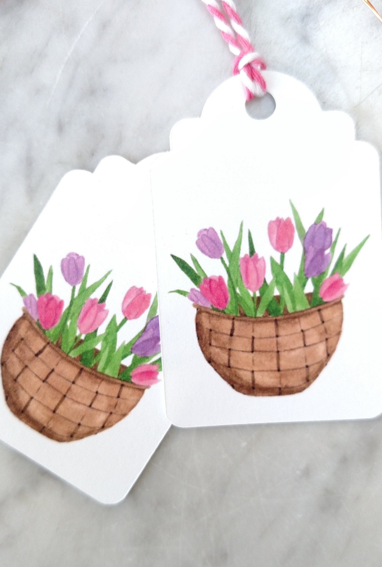 All Occasion Gift Tags Watercolor Tulip Tags Flower Gift - Etsy
