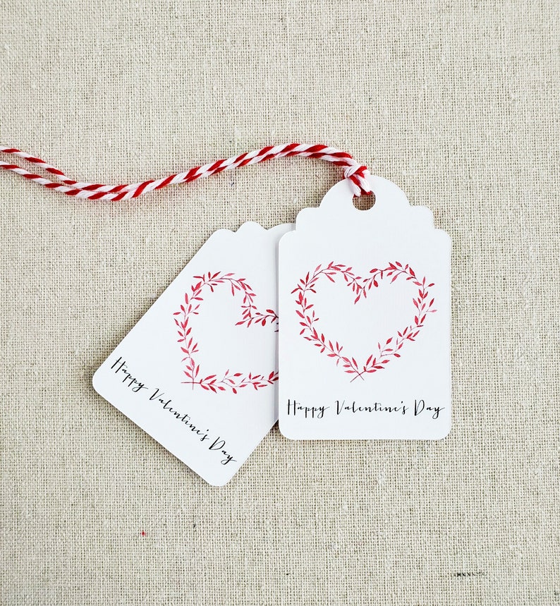 Valentine's Day Gift Tags Gift Tag Heart Gift Tags | Etsy
