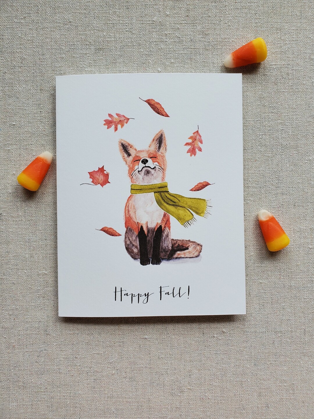 Fall Greeting Card, Happy Fall Greeting Card, Happy Fall Card - Etsy