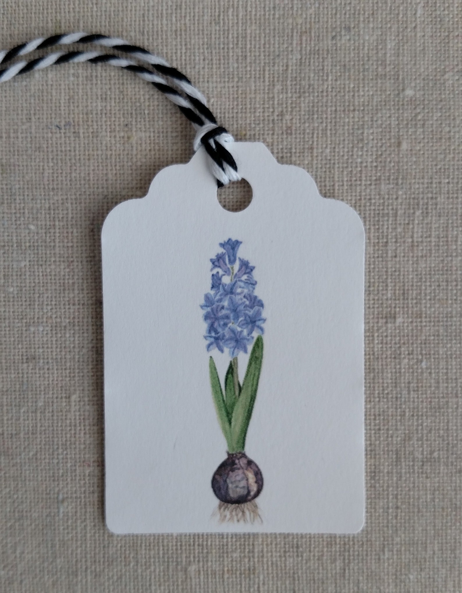 Hyacinth Flower Gift Tags, Original Watercolor Purple Floral Present ...