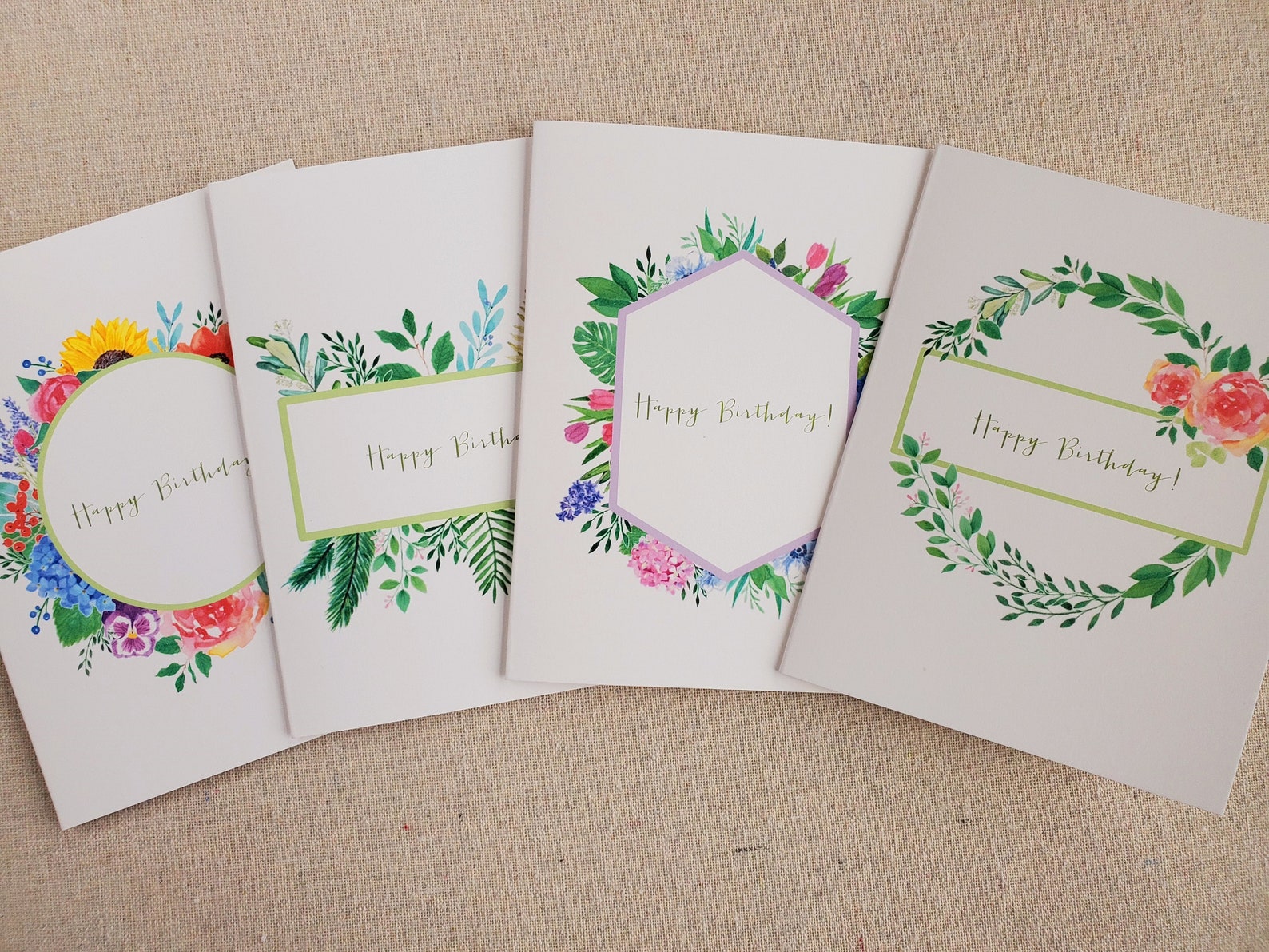 Birthday Note Card Set Set of 8 Variety Pack of Birthday - Etsy