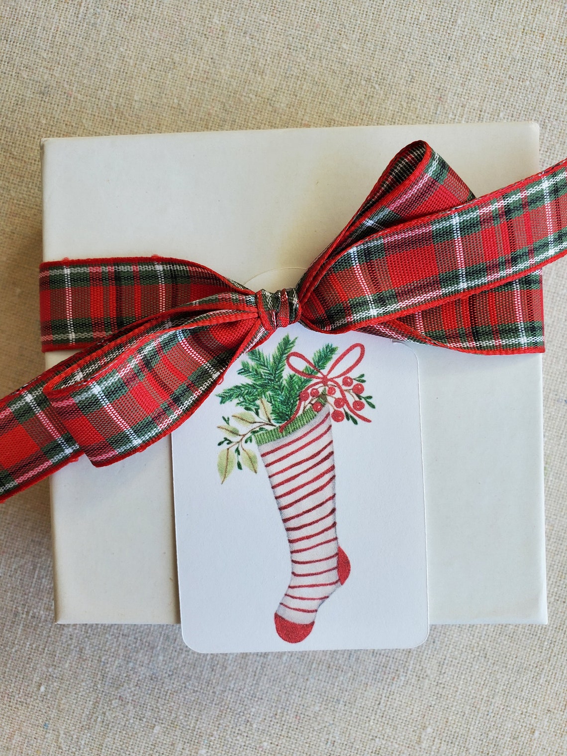 Christmas Stocking Gift Tags, Original Watercolor Set of 9 Present ...