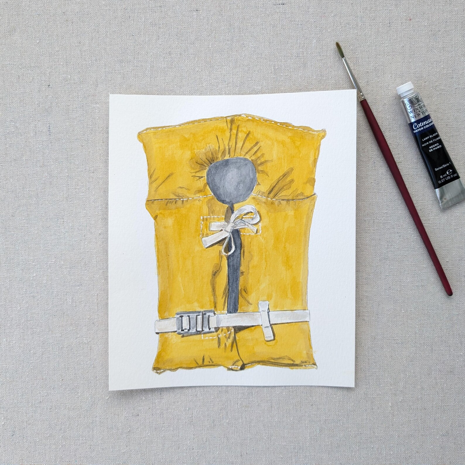 ART PRINT: Original Watercolor Life Jacket Art Print, Coastal Wall ...