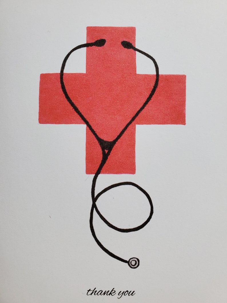 Health Care Thank You Note Card Medical Care Thank You Card - Etsy