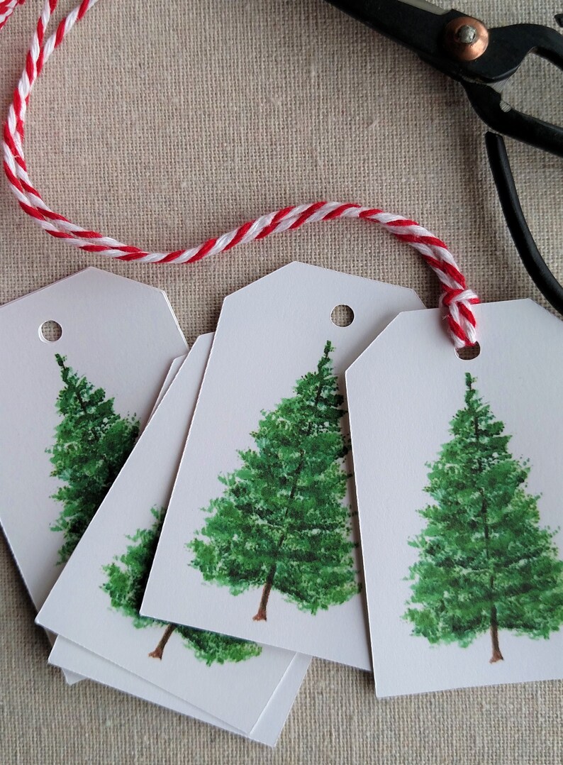 Christmas gift tags holiday tags party favor tags | Etsy