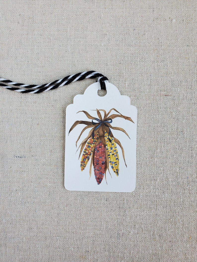 Autumn Gift Tags Fall Gift Tags Indian Corn Gift Tag - Etsy