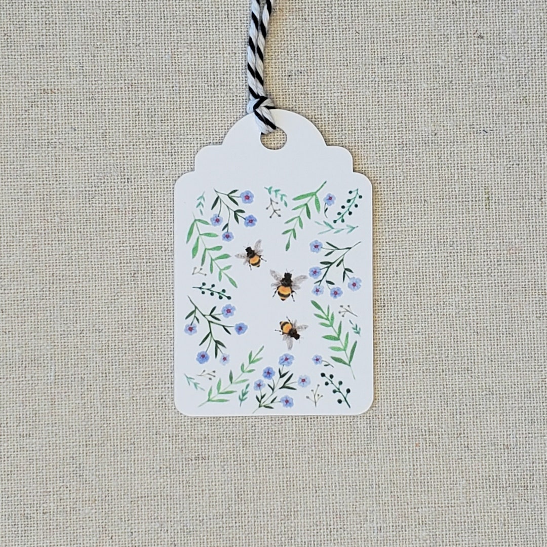Bee Gift Tags, Set of 9 Bee and Flower Present Labels, Original ...