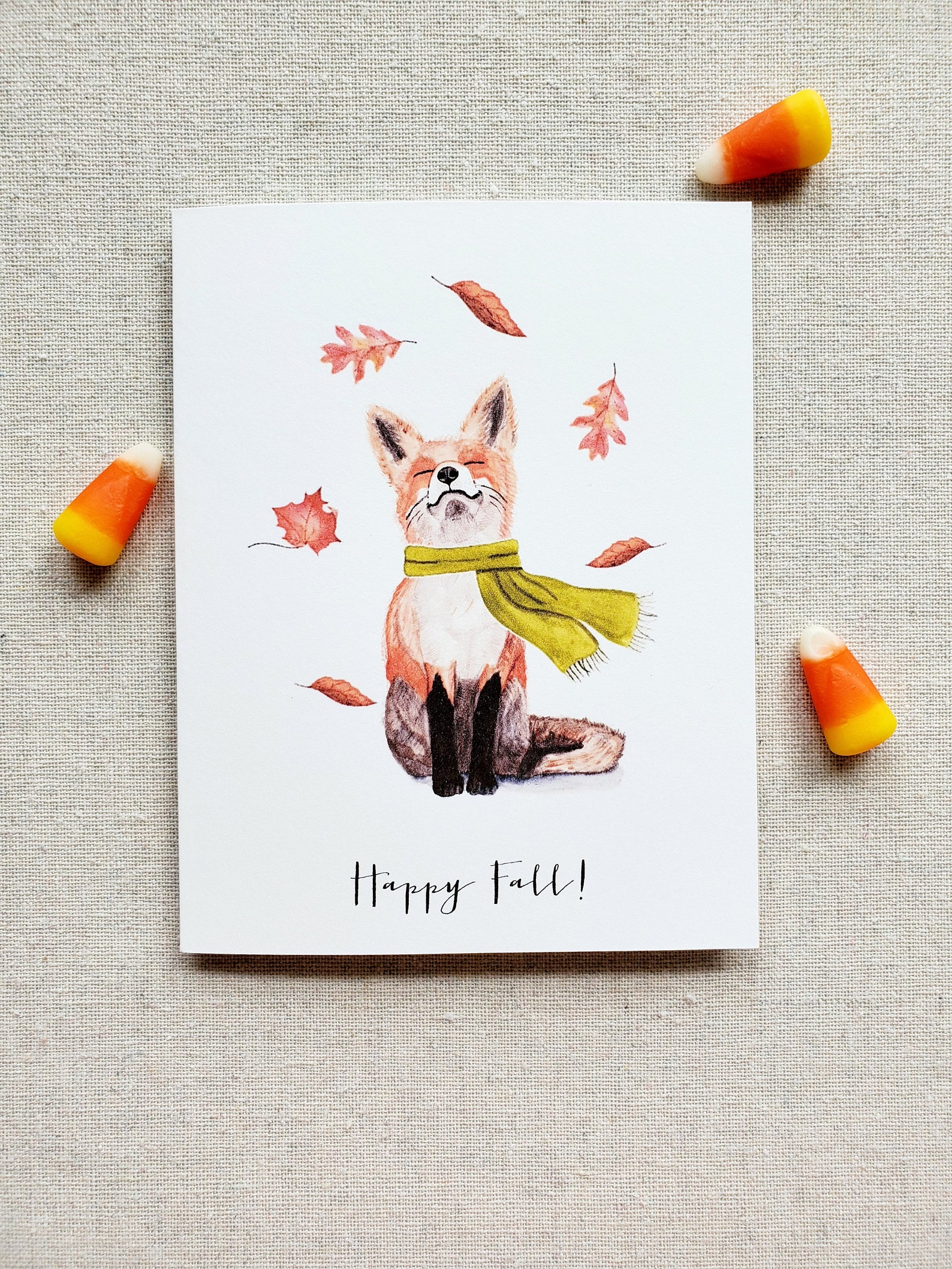 Fall Greeting Card, Happy Fall Greeting Card, Happy Fall Card - Etsy