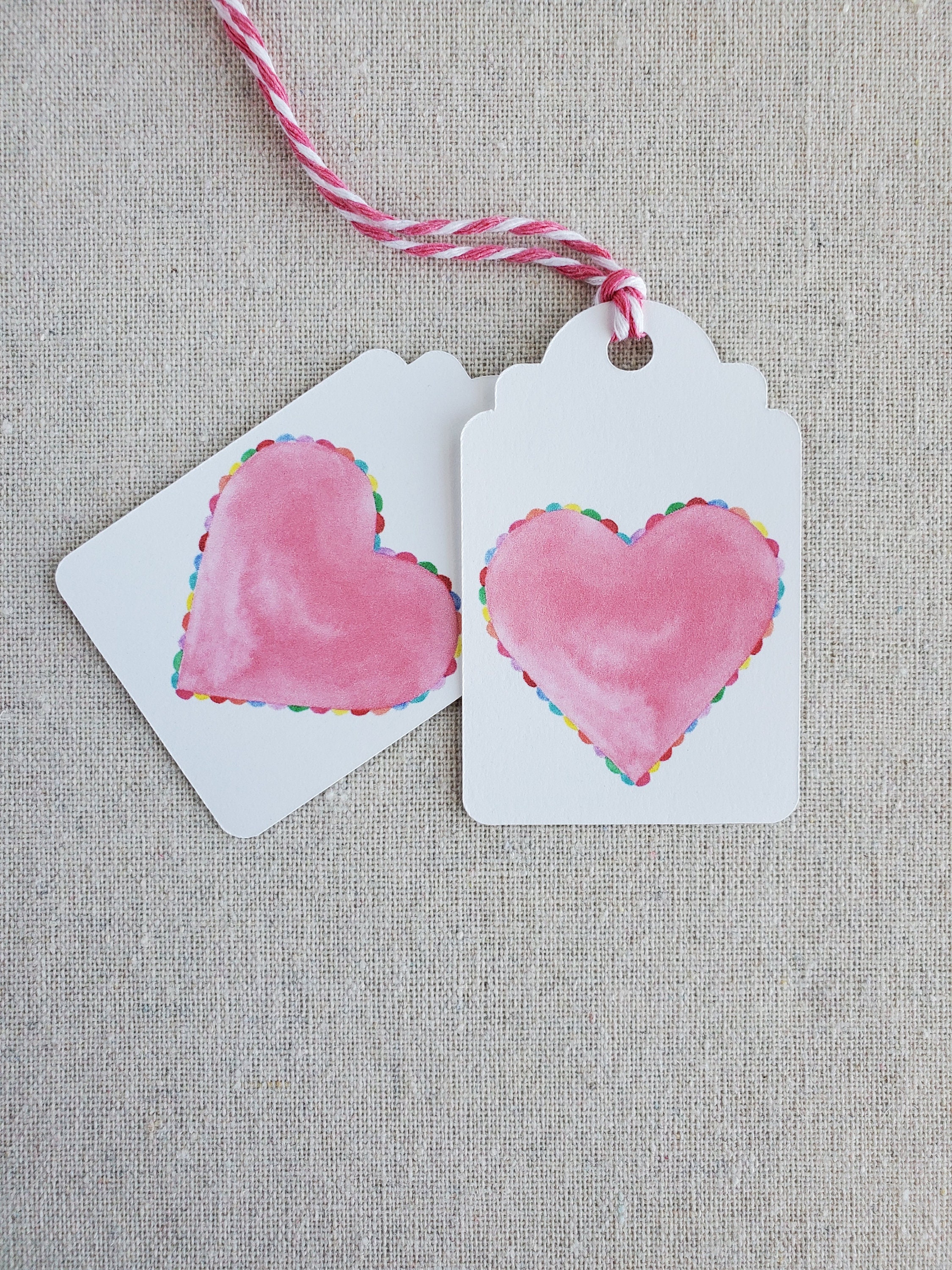 Valentine's Day Gift Tags Gift Tags Heart Gift Tags | Etsy