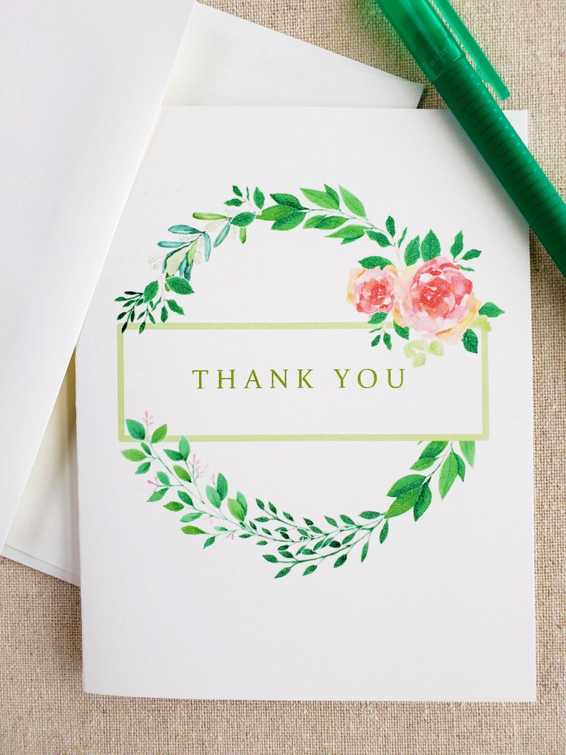 Thank You Note Card Set Set of 8 Variety Pack of Thank You - Etsy
