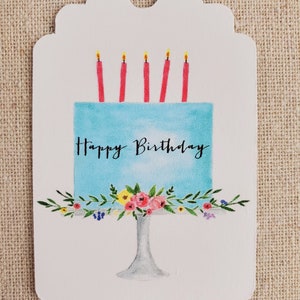 Birthday Gift Tags, Party Favor Tags, Party Cake Tags, Birthday Cake ...