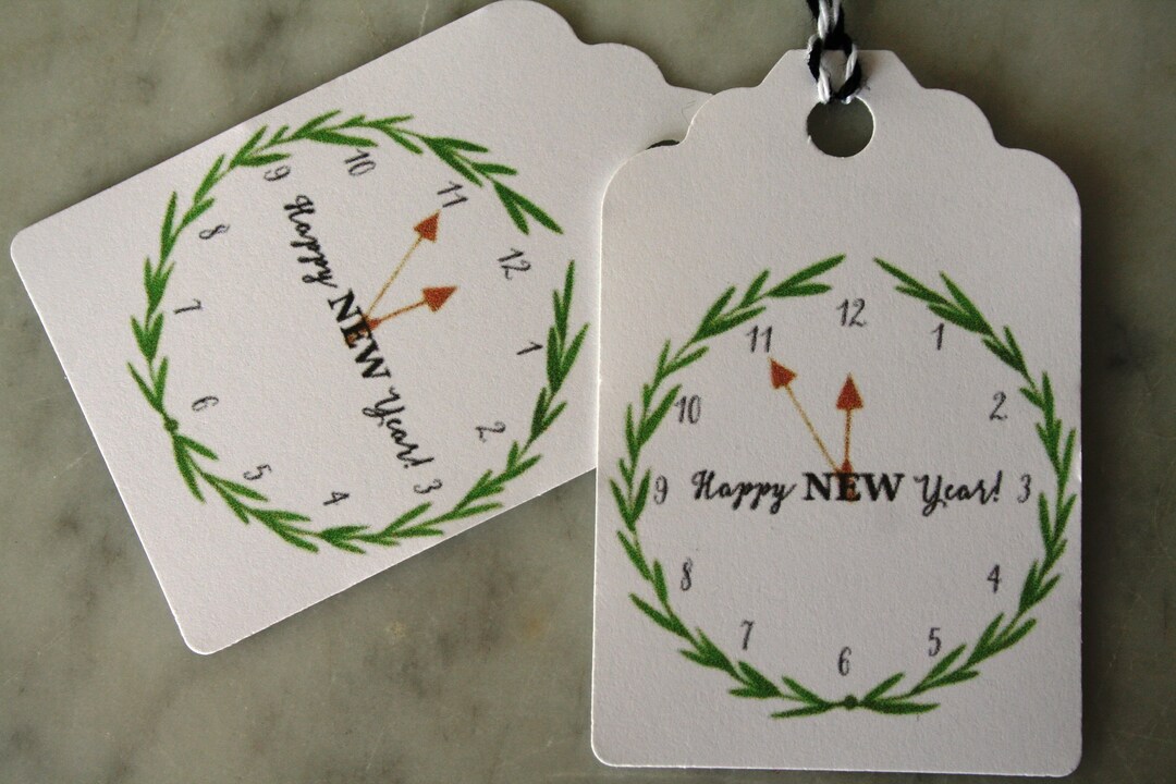 New Year's Gift Tags Holiday Tags Party Favor Tags - Etsy