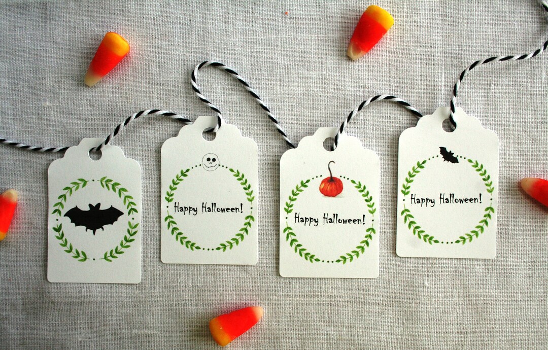 Halloween Tags, Happy Halloween, Bat Tags, Pumpkin Tags, Skeleton Tags ...