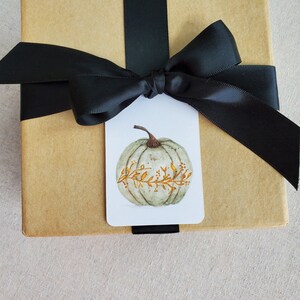 Autumn Gift Tags, Fall Gift Tags, Pumpkin Gift Tag, White Pumpkin Gift ...
