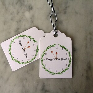 New Year's Gift Tags Holiday Tags Party Favor Tags - Etsy