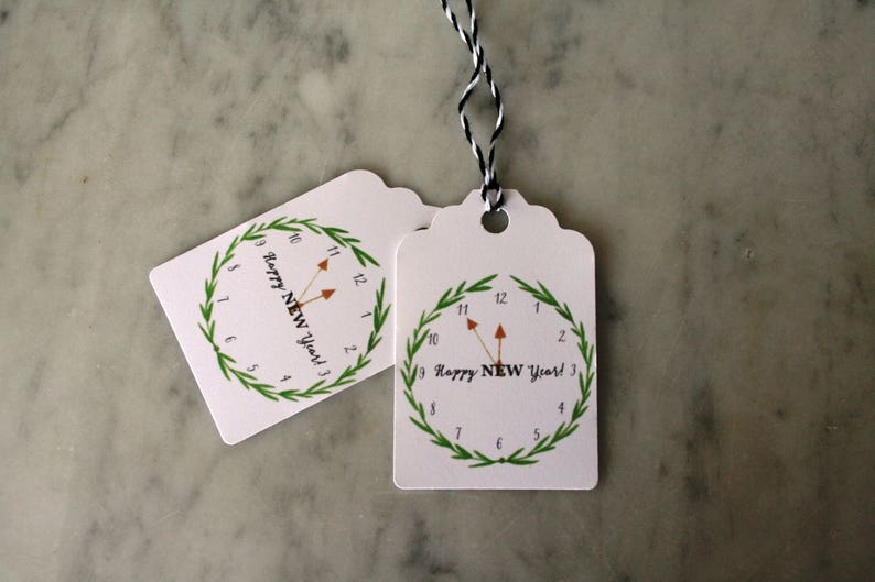New Year's Gift Tags Holiday Tags Party Favor Tags - Etsy