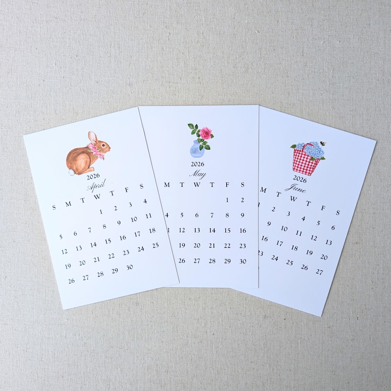 Small Desk Calendar 2026 - Etsy
