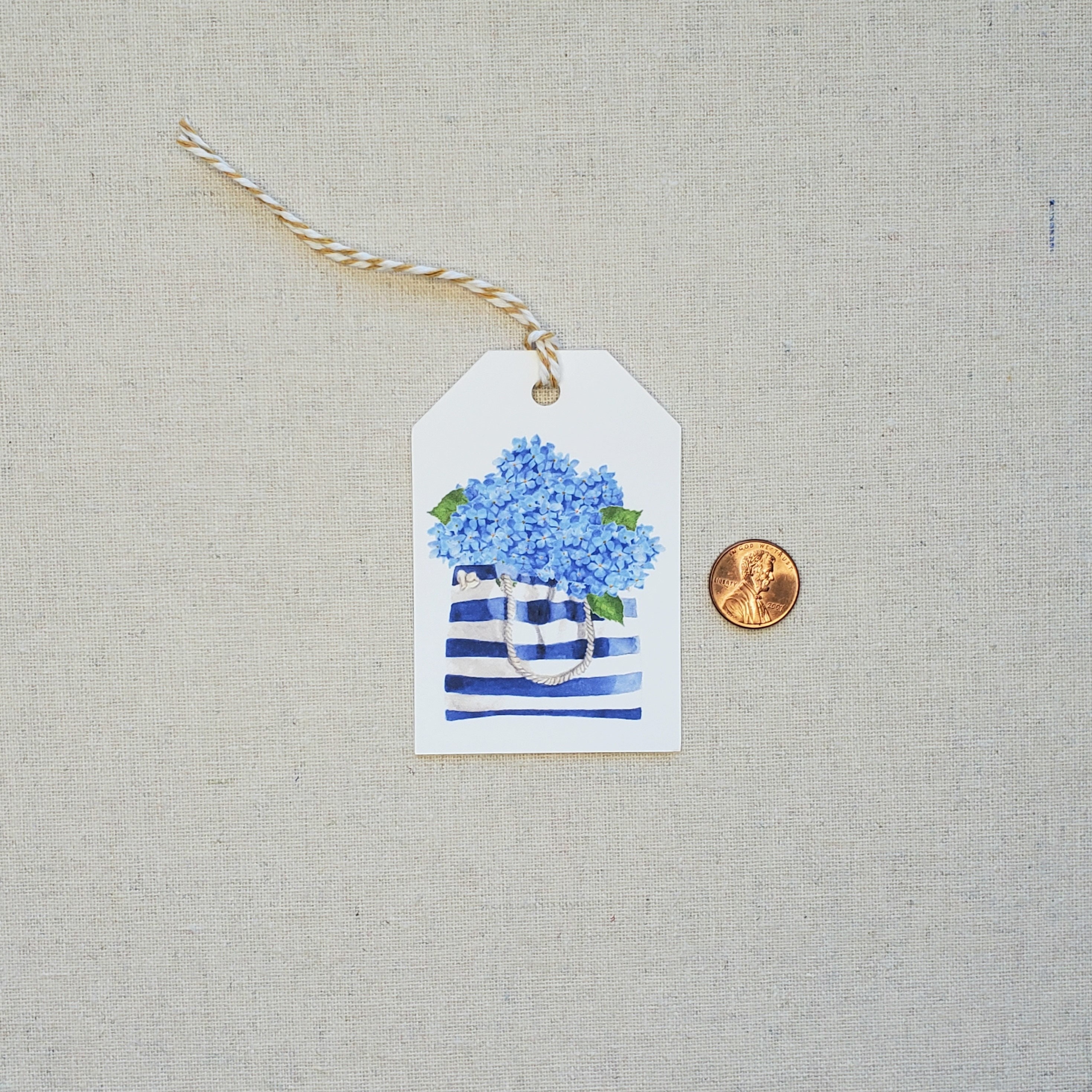 Set of 9 Blue Hydrangea Gift Tags, Original Watercolor Present Labels ...