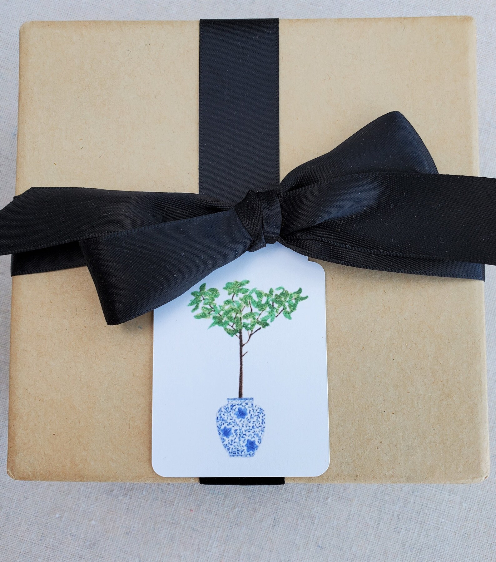 All Occasion Gift Tags, Original Watercolor Small Tree Present Labels ...