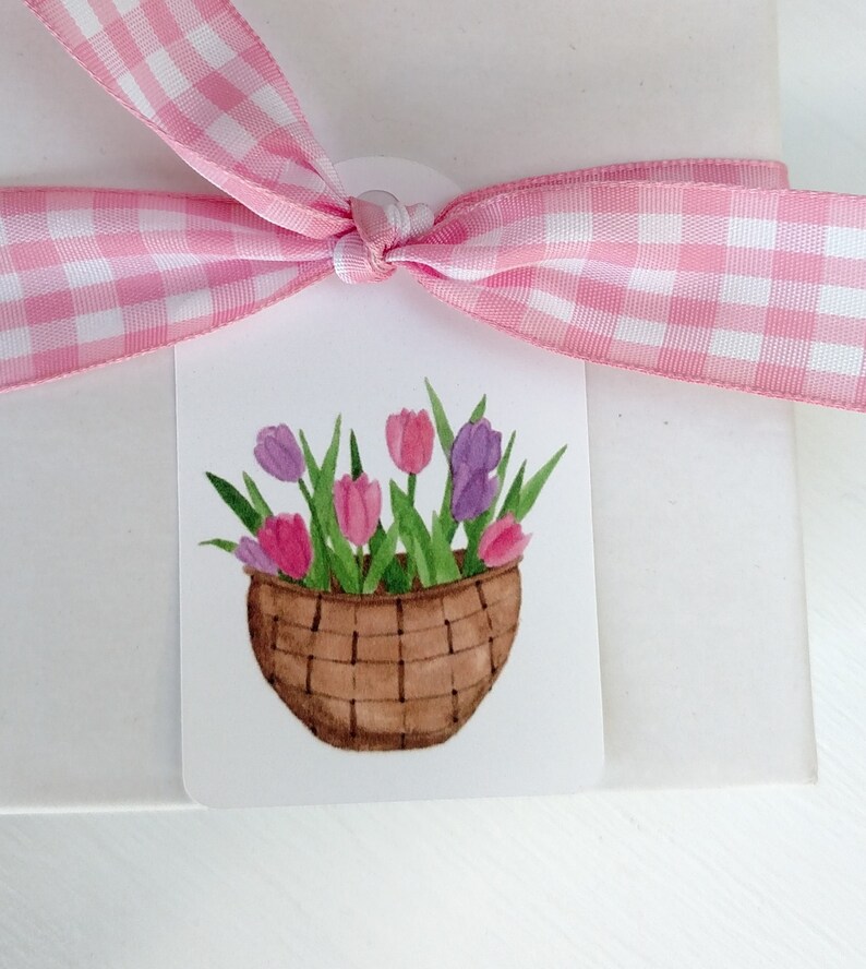 All Occasion Gift Tags Watercolor Tulip Tags Flower Gift - Etsy