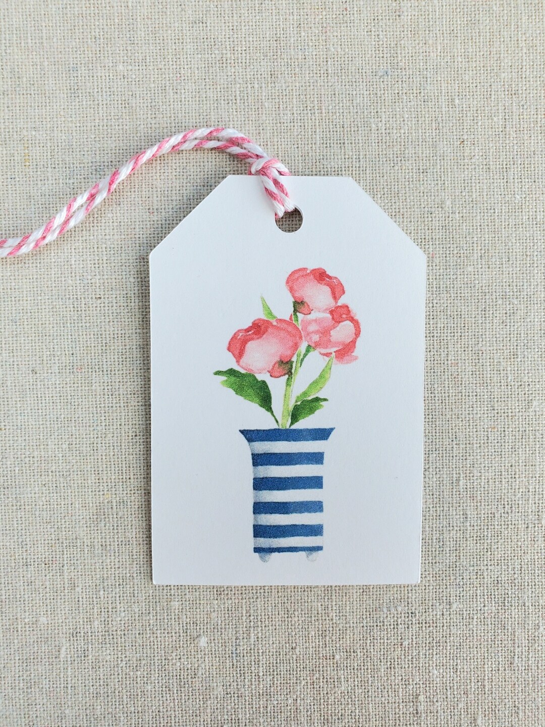 Pink Peony Gift Tags, Spring Gift Tags, Peony Gift Tags, Watercolor Peony Gift Tags, Party Favor ...