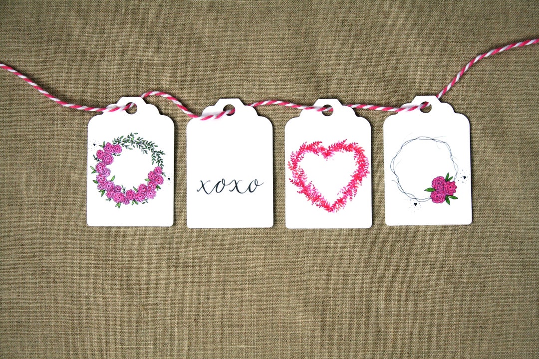 Valentine's Day Gift Tags, Valentine's Day, Gift Tags, Love, Heart Gift ...