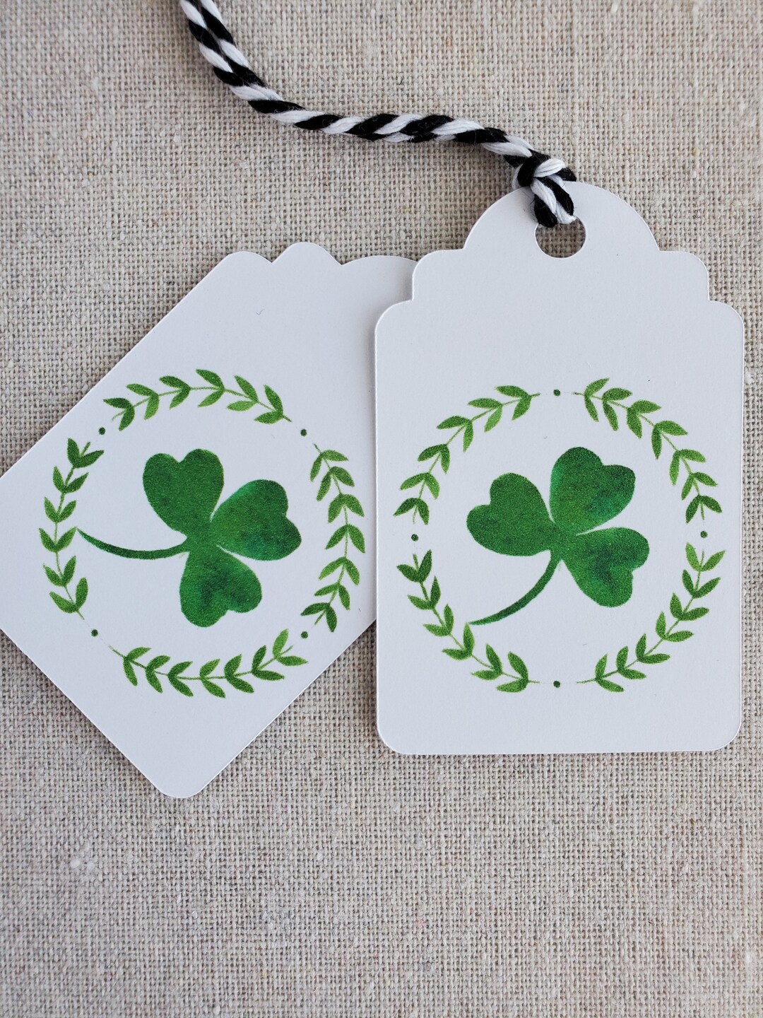 St. Patrick's Day Gift Tag, Set of 9 Shamrock Tags, St Patrick's Day ...
