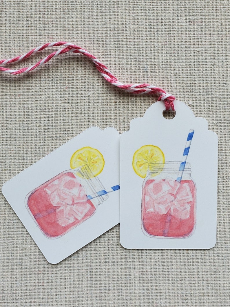 Lemonade Gift Tags Pink Lemonade Tags All Occassion Gift | Etsy