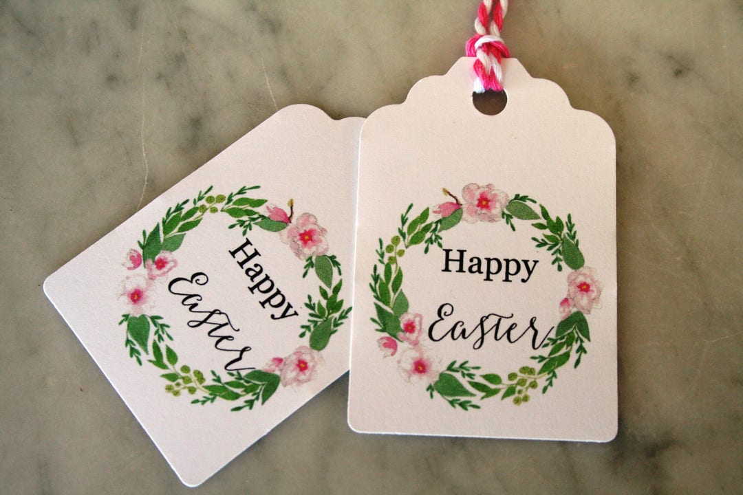 Easter Gift Tags, Set of 9 Easter Gift Tags, Easter Basket Gift Tags ...