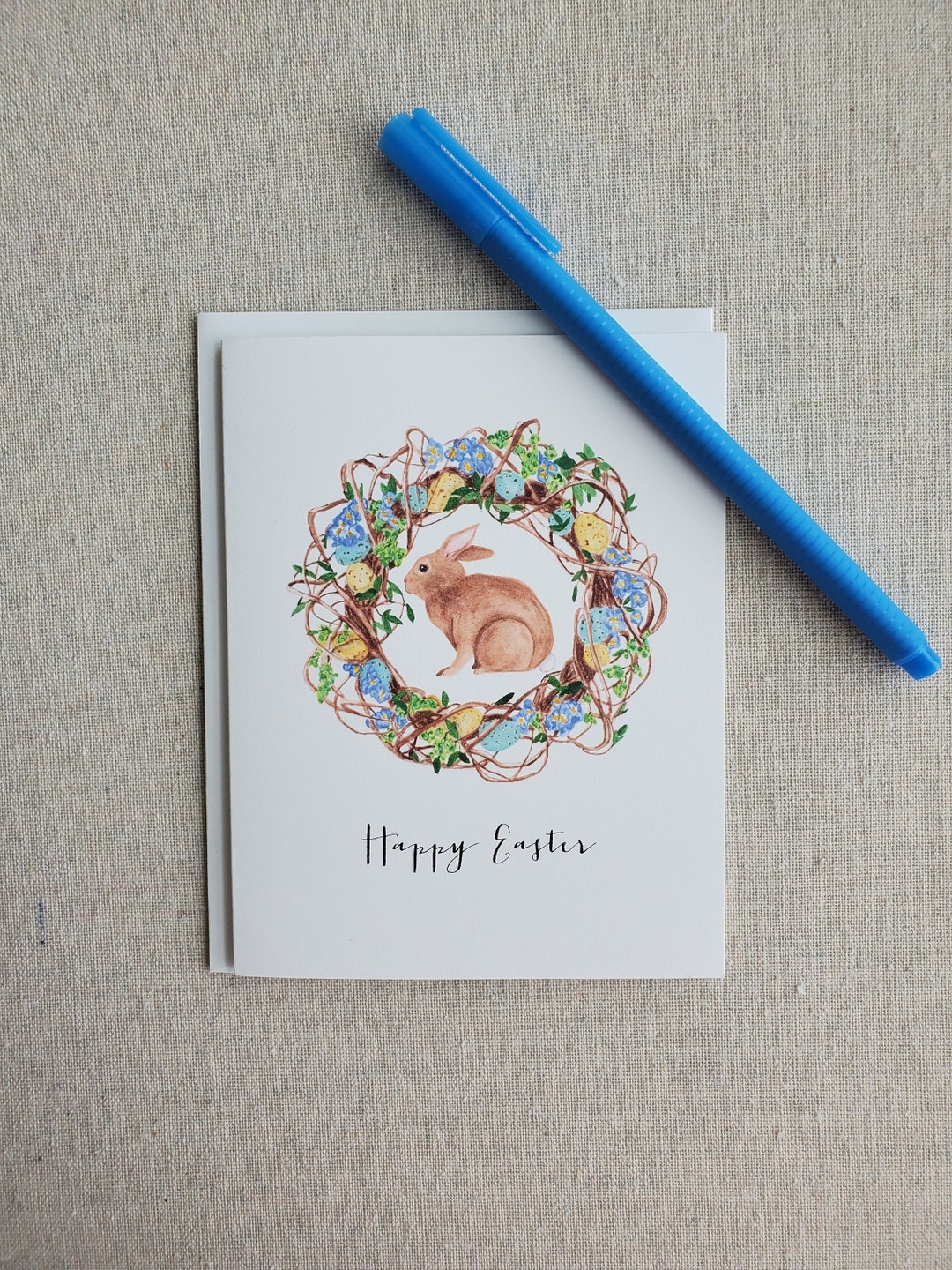 Easter Greeting Card, Single Easter Folded Note Card, Easter Greetings ...