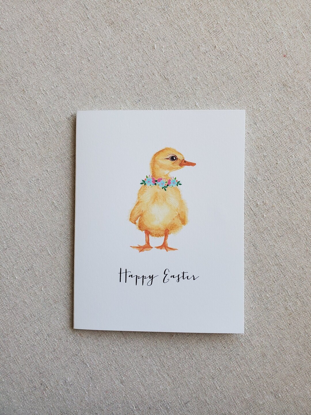 Easter Greeting Card, Single Easter Folded Note Card, Happy Easter Note ...