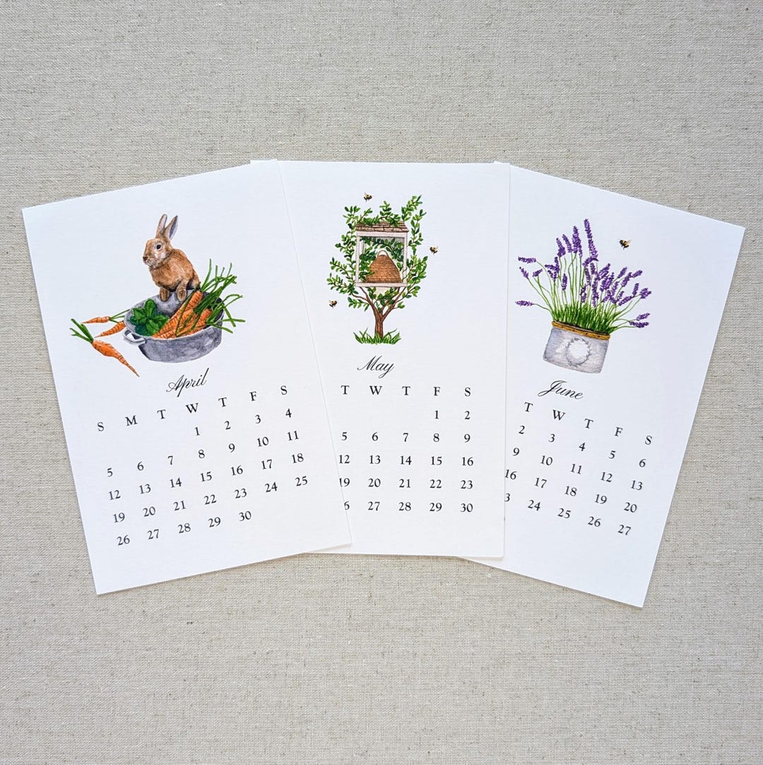2026 Cottagecore Desk Calendar, 5 X 7 or 4 X 6 Mini Monthly Calendar ...