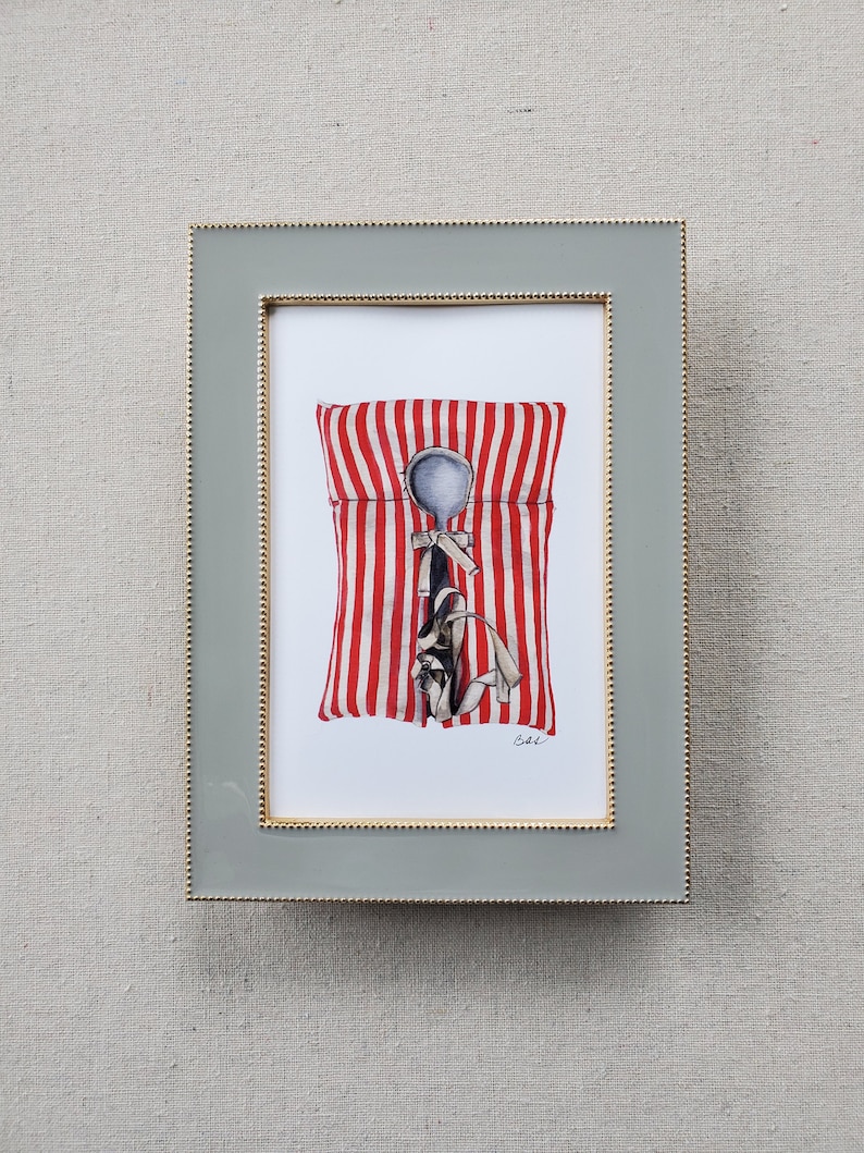 ART PRINT: Watercolor Life Jacket Art Print, Coastal Art Print, Art ...