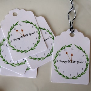 New Year's Gift Tags Holiday Tags Party Favor Tags - Etsy