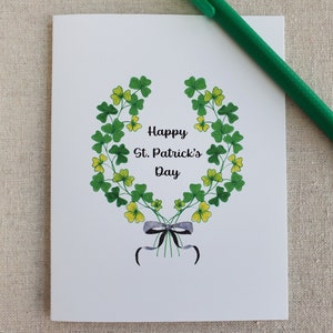 St. Patrick's Day Note Card, Single St. Patrick's Day Greeting Card, St ...