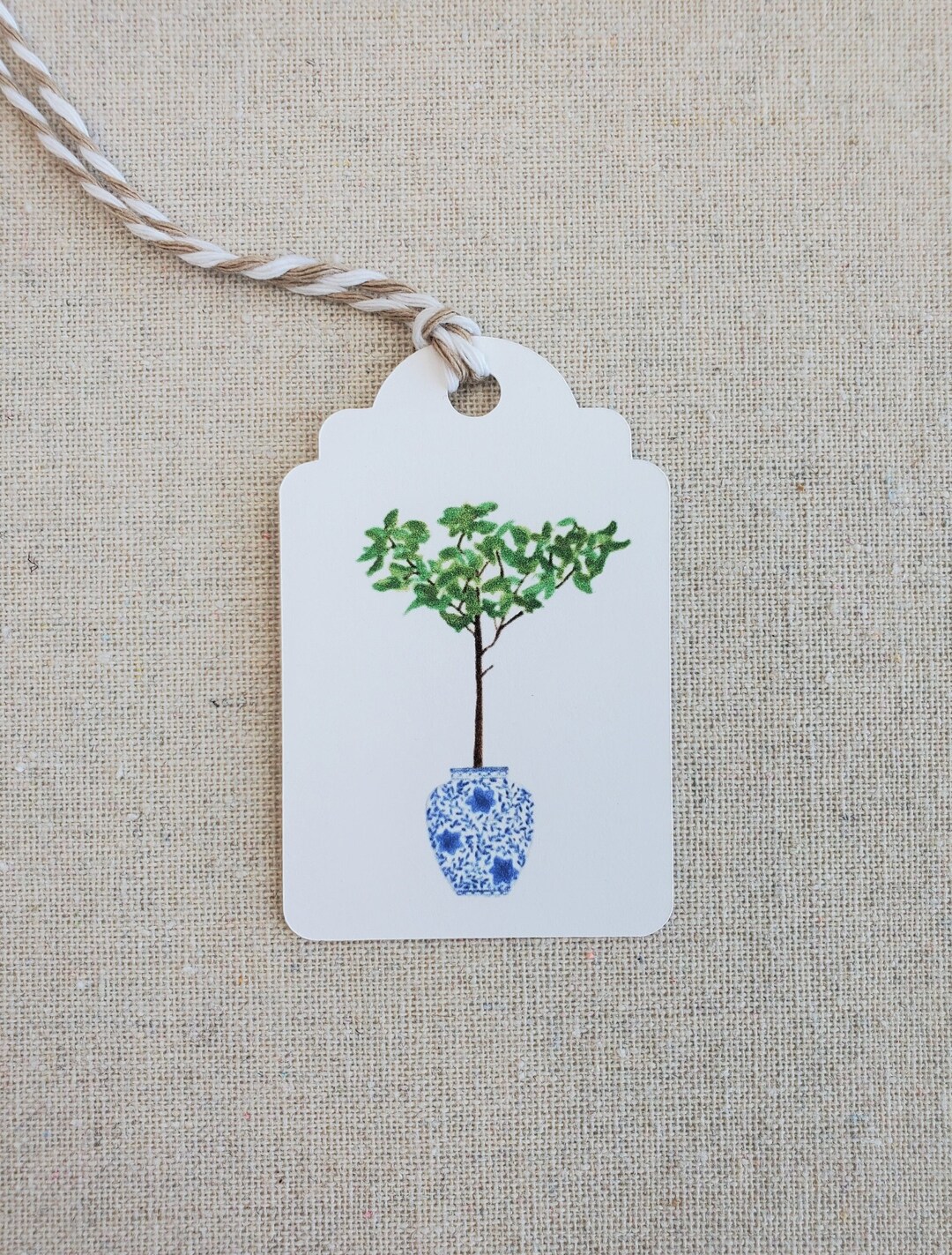 All Occasion Gift Tags, Original Watercolor Small Tree Present Labels ...