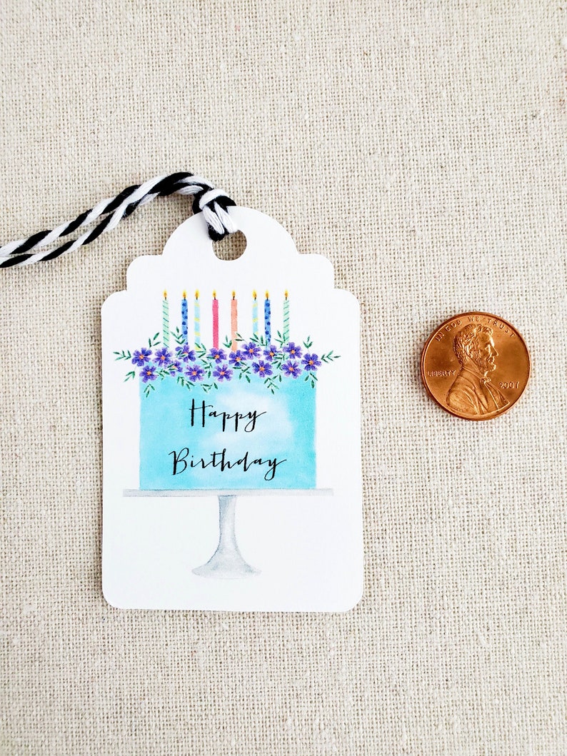 Birthday Gift Tags Party Favor Tags Party Cake Tags - Etsy