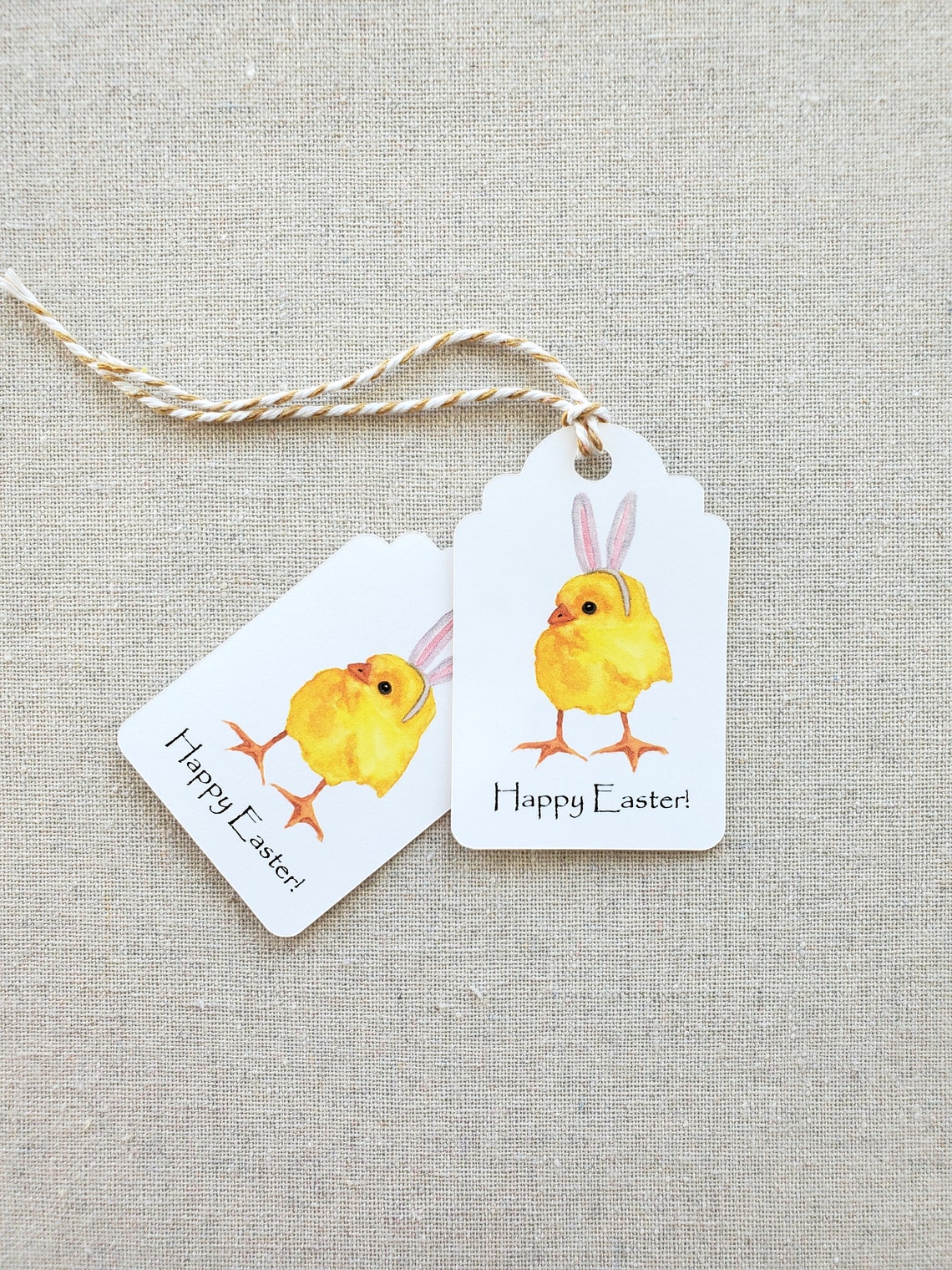 Easter Gift Tags, Set of 9 Easter Chick Gift Tags, Watercolor Easter ...