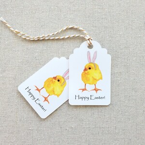 Easter Gift Tags, Set of 9 Easter Chick Gift Tags, Watercolor Easter ...