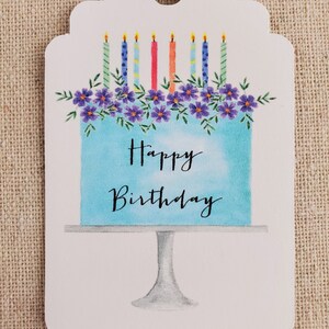Birthday Gift Tags, Party Favor Tags, Party Cake Tags, Birthday Cake ...