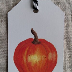 Autumn gift tags fall gift tags pumpkin gift tag white | Etsy